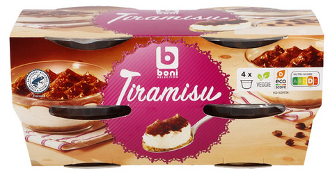 BONI SELECTION (COLRUYT) Tiramisu gezondheidsscore - Testaankoop gezond