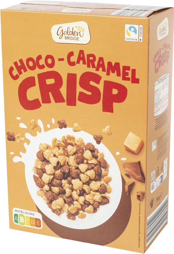 GOLDEN BRIDGE (ALDI) Choco-Caramel Crisp gezondheidsscore - Testaankoop ...