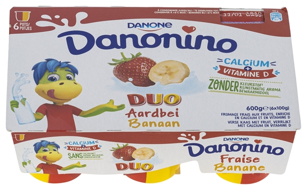 DANONE DANONINO DUO AARDBEI BANAAN test en review - Testaankoop gezond