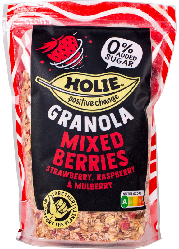 HOLIE'S Geroosterde granen met rood fruit, zonnebloempitten en lijnzaad ...