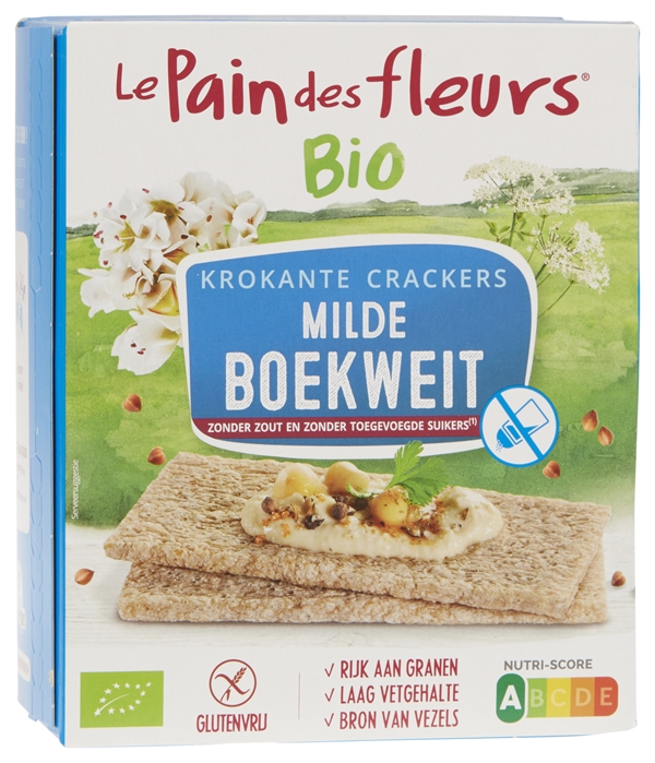 LE PAIN DES FLEURS Bio krokante crackers boekweit zonder zout en ...