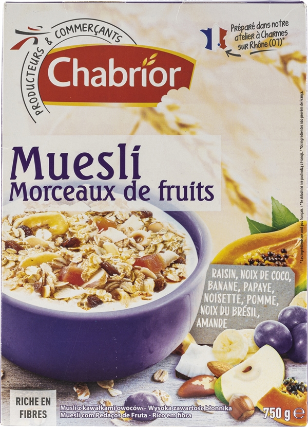 CHABRIOR (INTERMARCHÉ) MUESLI MORCEAUX DE FRUITS test en review ...