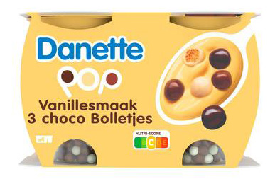 DANONE DANETTE POP VANILLESMAAK 3 CHOCO BOLLETJES gezondheidsscore ...