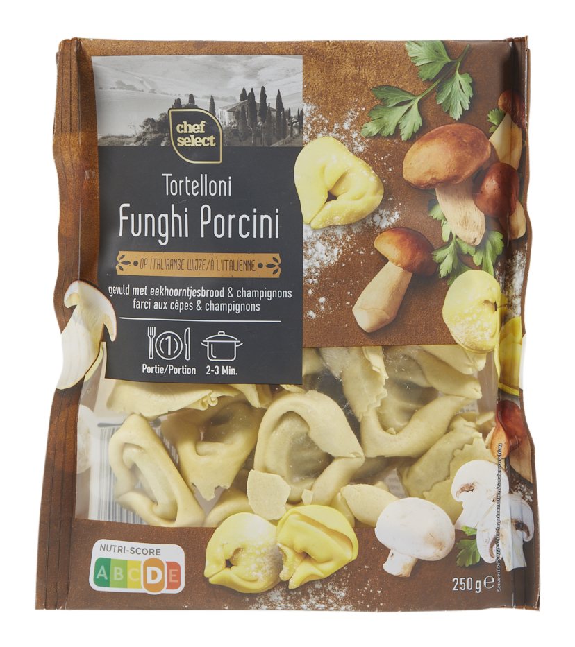 CHEF SELECT (LIDL) Tortelloni Funghi & porcini gezondheidsscore ...