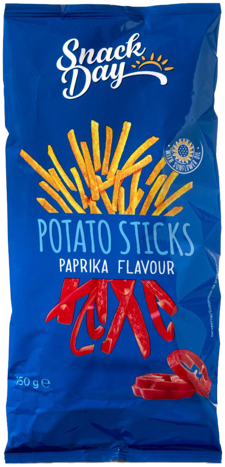 SNACK DAY (LIDL) POTATO STICKS PAPRIKA FLAVOUR gezondheidsscore ...