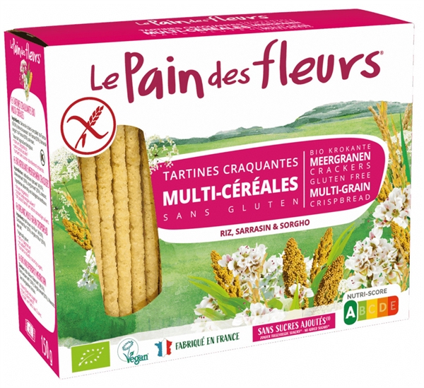 LE PAIN DES FLEURS Krokante Meergranen Crackers Bio gezondheidsscore ...
