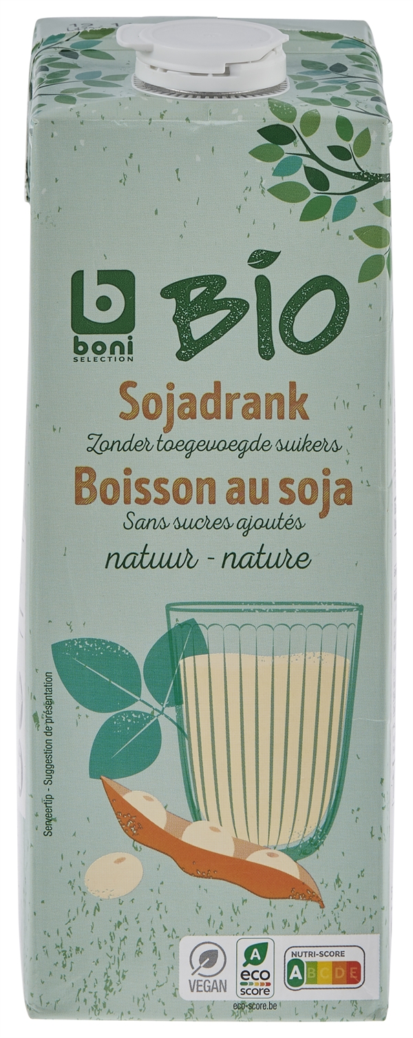 BONI (COLRUYT) BIO SOJADRANK ZONDER TOEGEVOEGDE SUIKERS, NATUUR ...